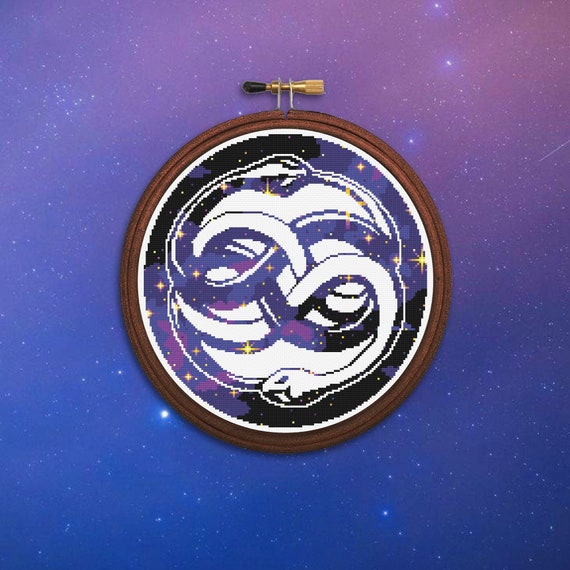 Neverending Story Auryn Galaxy Cross Stitch Pattern | Etsy