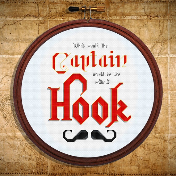 Captain Hook Cross Stitch Oak And Cotton Cross Stitch Pattern, Code