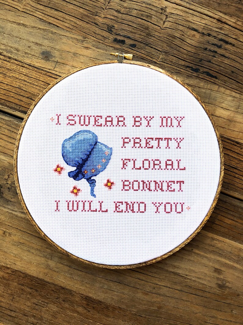 Pretty Floral Bonnet Firefly Cross Stitch Pattern - Etsy