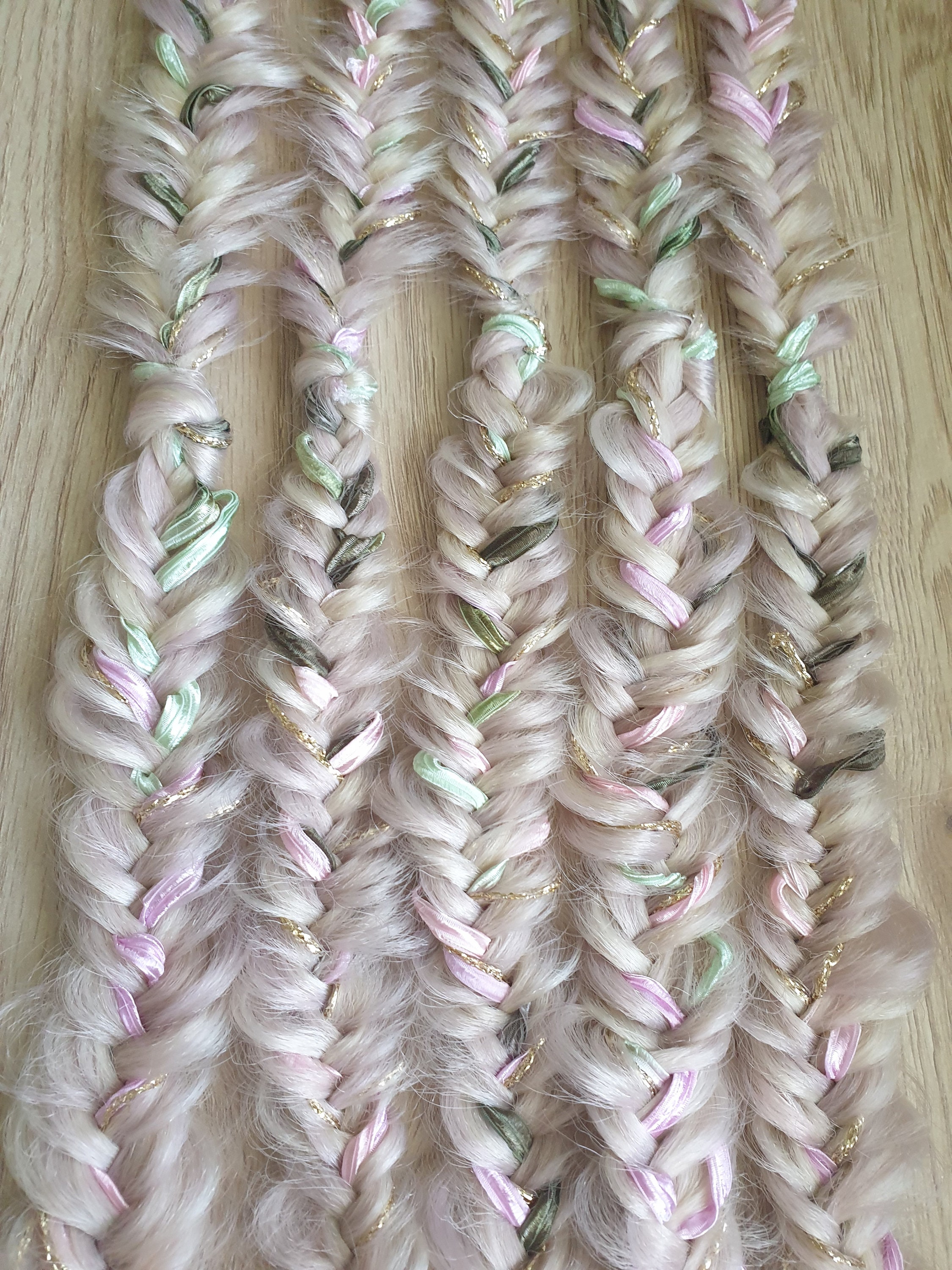 Fishtail Braid Extension Bohemian Messy Fiber Synthetic Hair Festival ...
