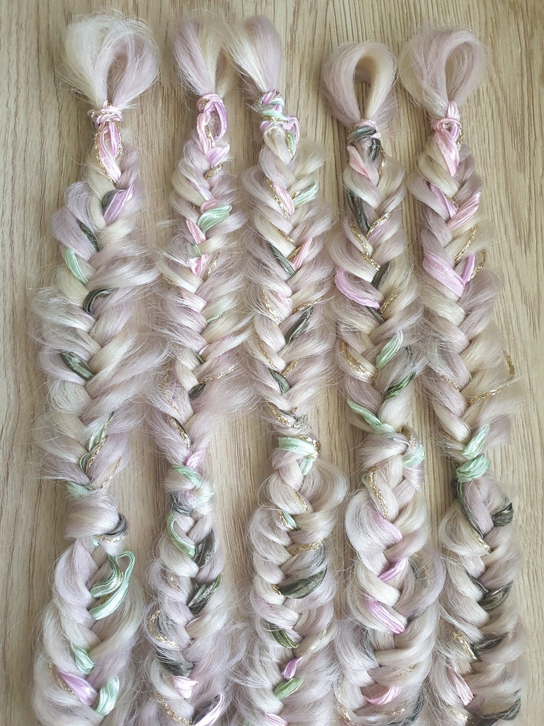 Fishtail Braid Extension Bohemian Messy Fiber Synthetic Hair Festival ...