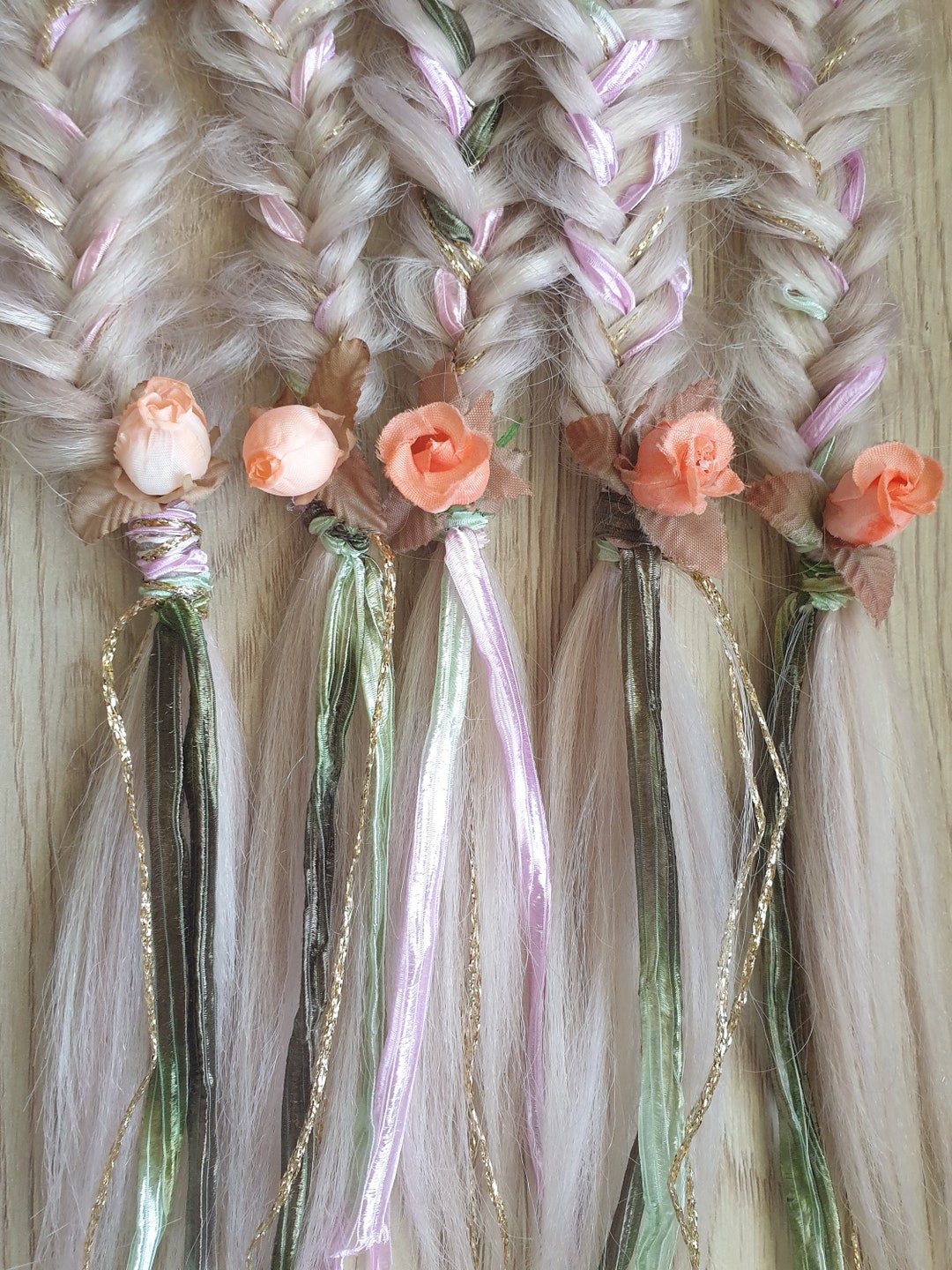 Fishtail Braid Extension Bohemian Messy Fiber Synthetic Hair Festival ...