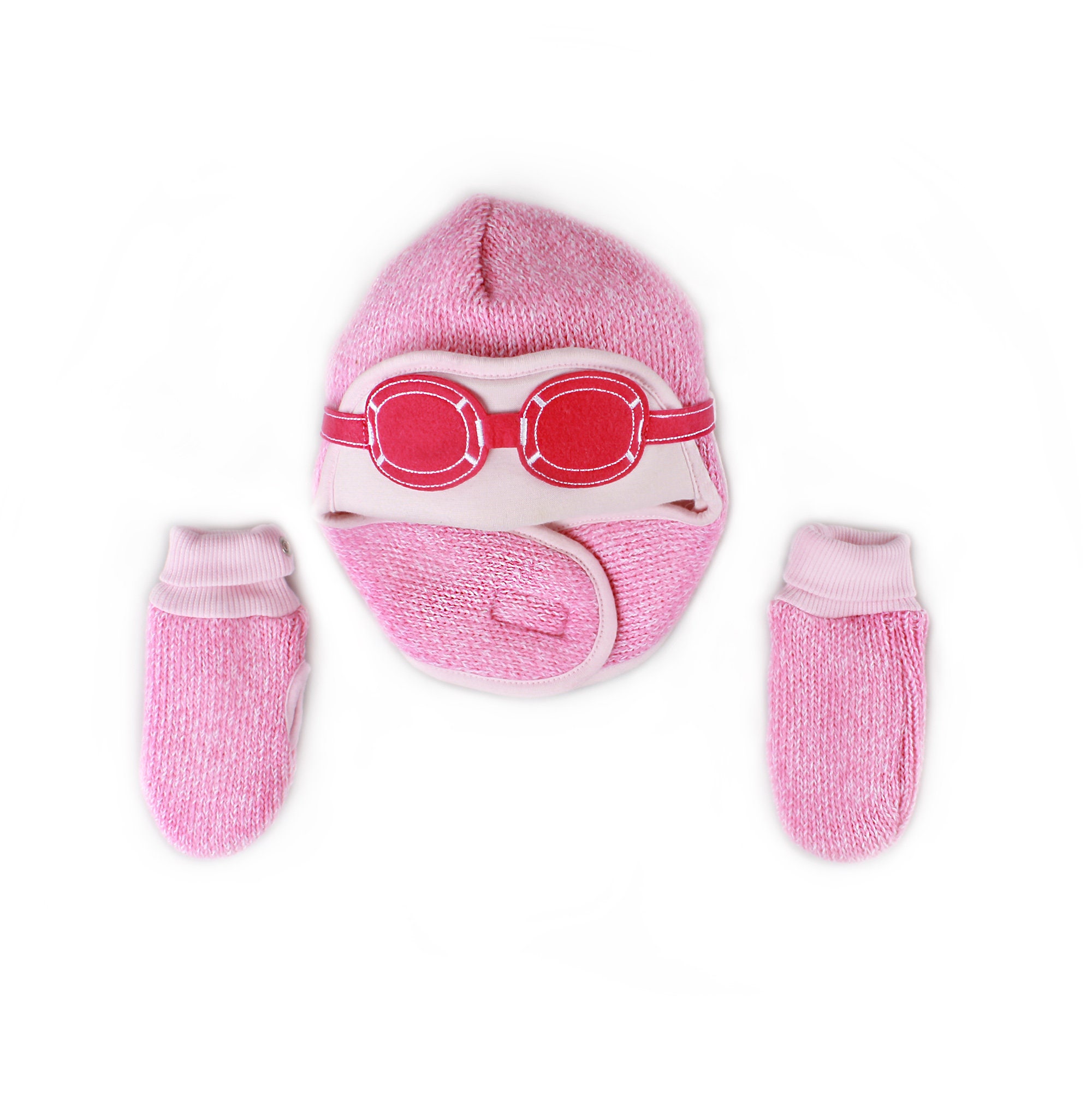 Girls Winter Pilot Hat and Gloves Set/girls Winter Hat and - Etsy