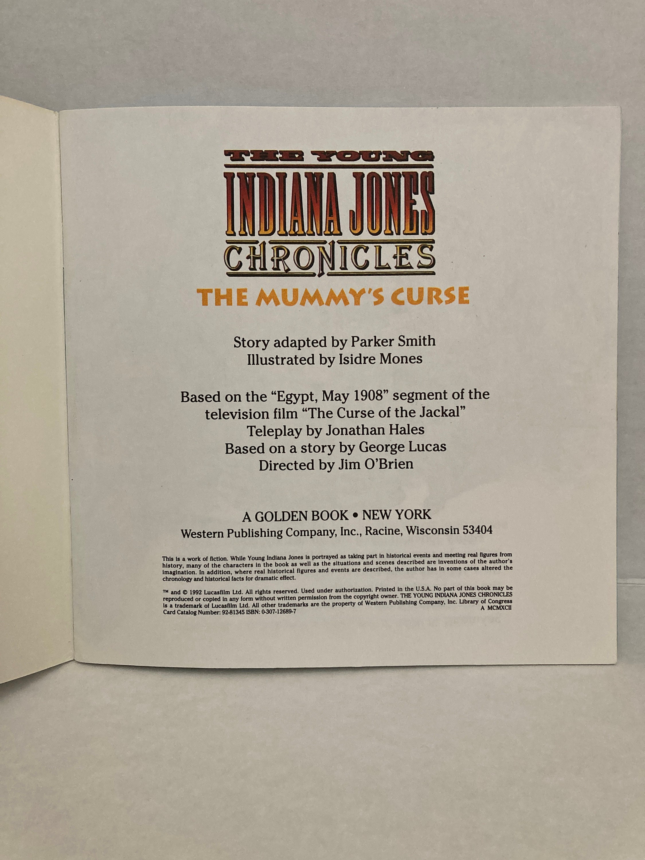 1992 the Young Indiana Jones Chronicles the Mummy's Curse - Etsy