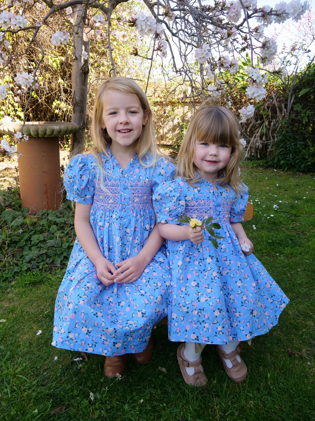 Cerulean Rose Smocked Dress - Etsy