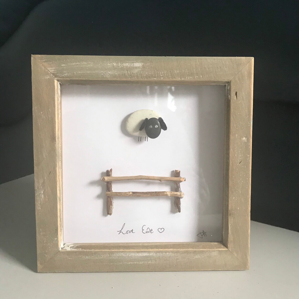 Pebble Art Sheep Picture - Etsy UK