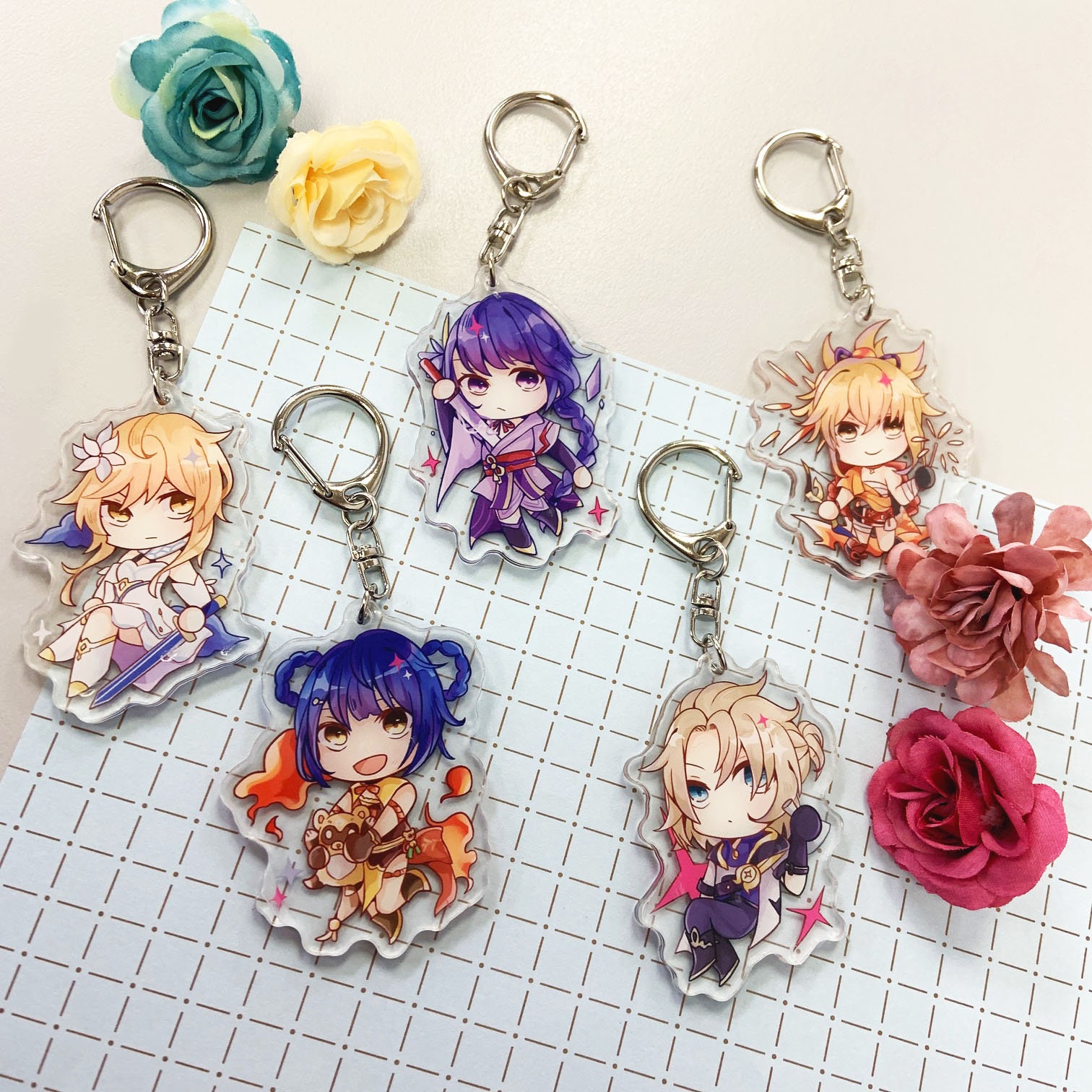 MYSTERY GACHA Genshin Impact Acrylic Charm // Keychains - Etsy