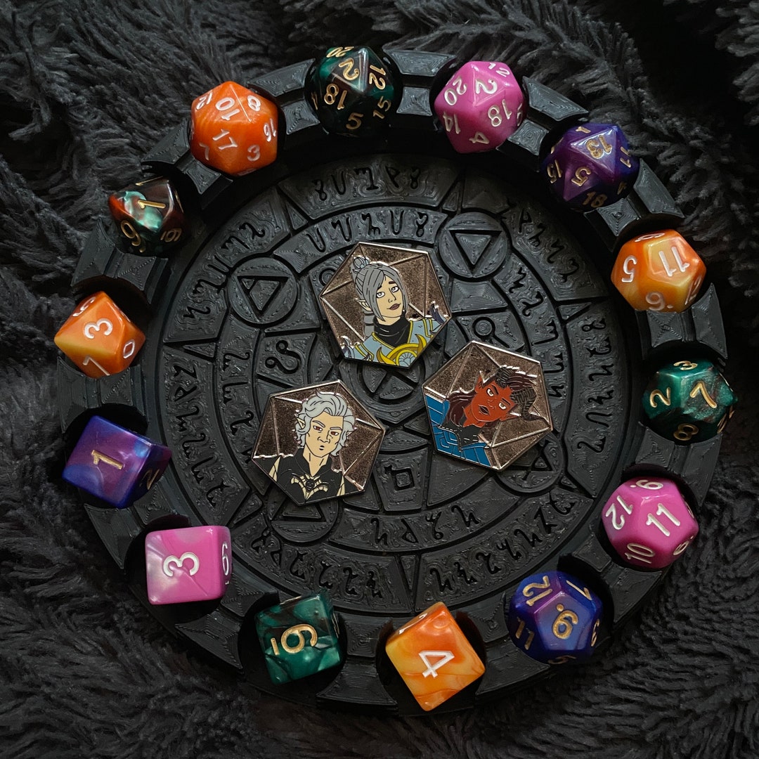 Baldur's Gate 3 Enamel Pin: D20 Companion Pins - Astarion, Karlach ...