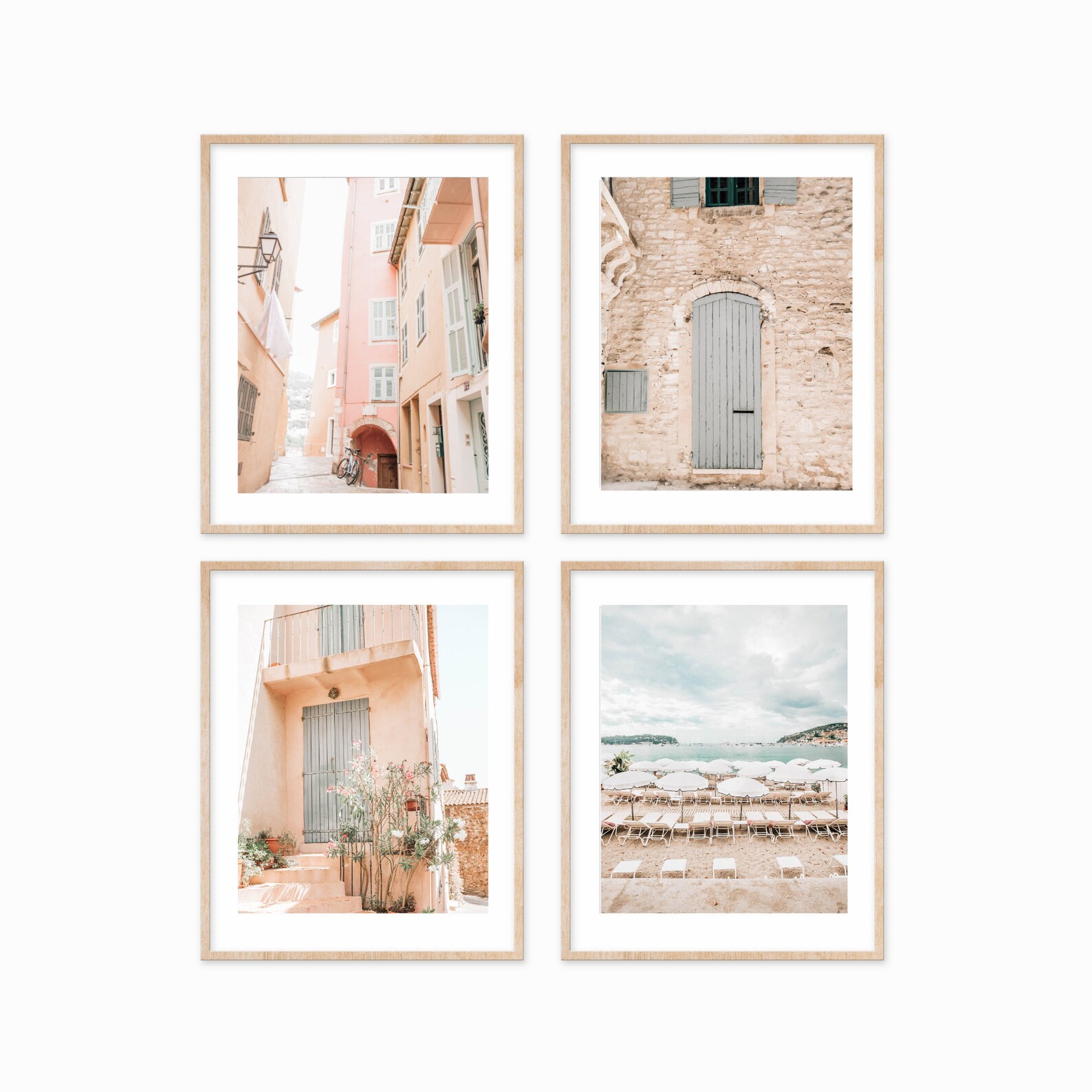 Set of 4 South of France Summer Prints French Riviera Gallery - Etsy
