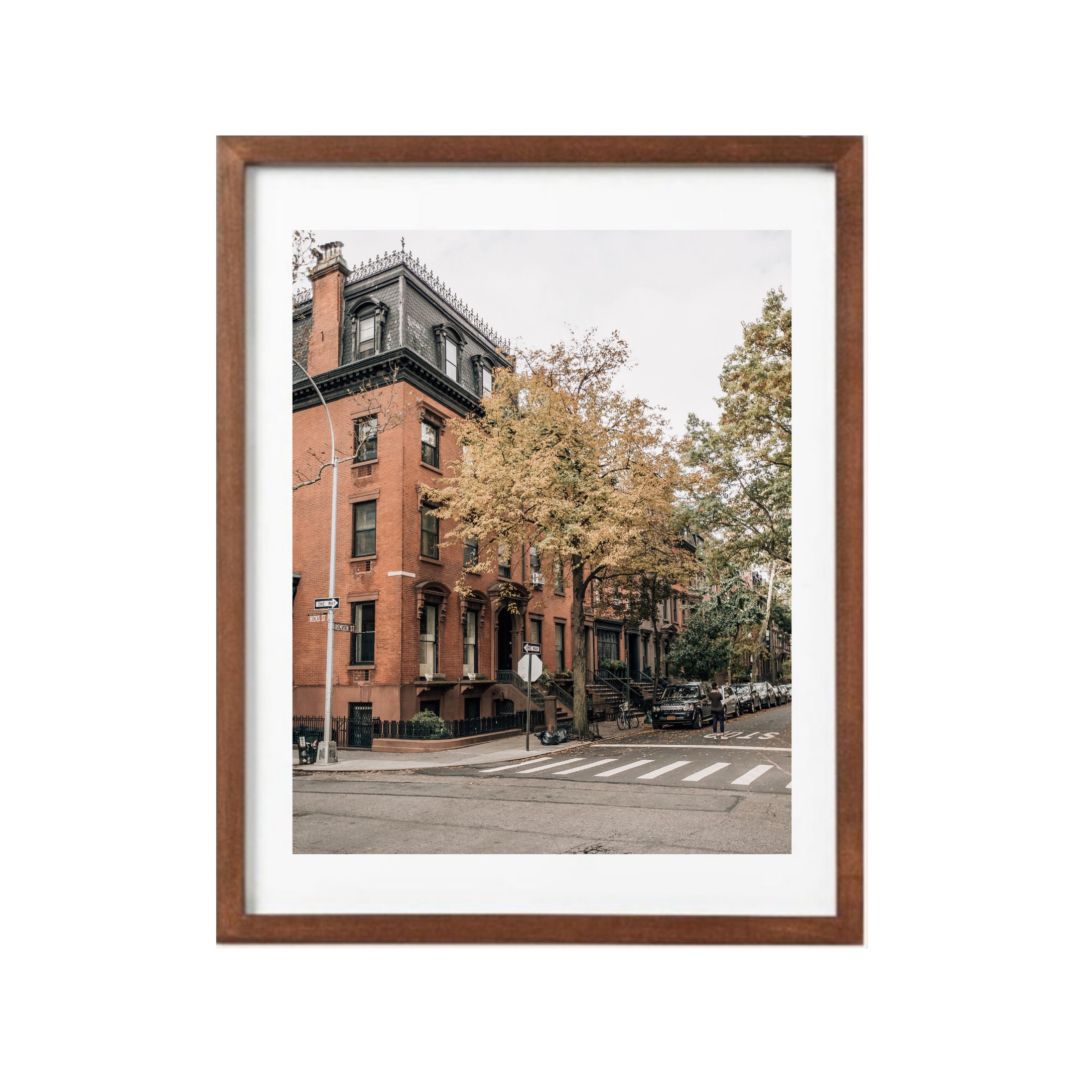 20. yellow Leaves on Street Corner Photography Print - Etsy