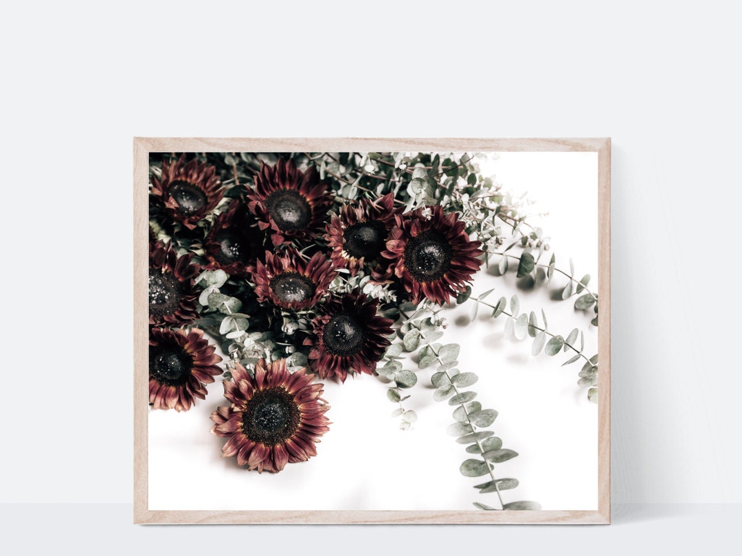 October Sunflowers digital File Landscape Floral - Etsy
