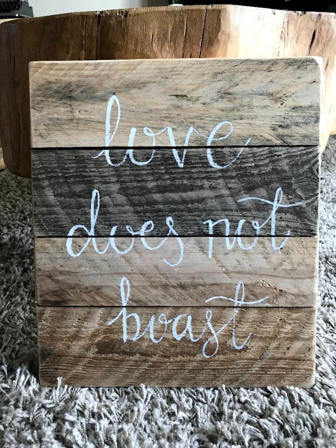 Love Does Not Boast Wooden Sign Wall Hanging Suitable for - Etsy