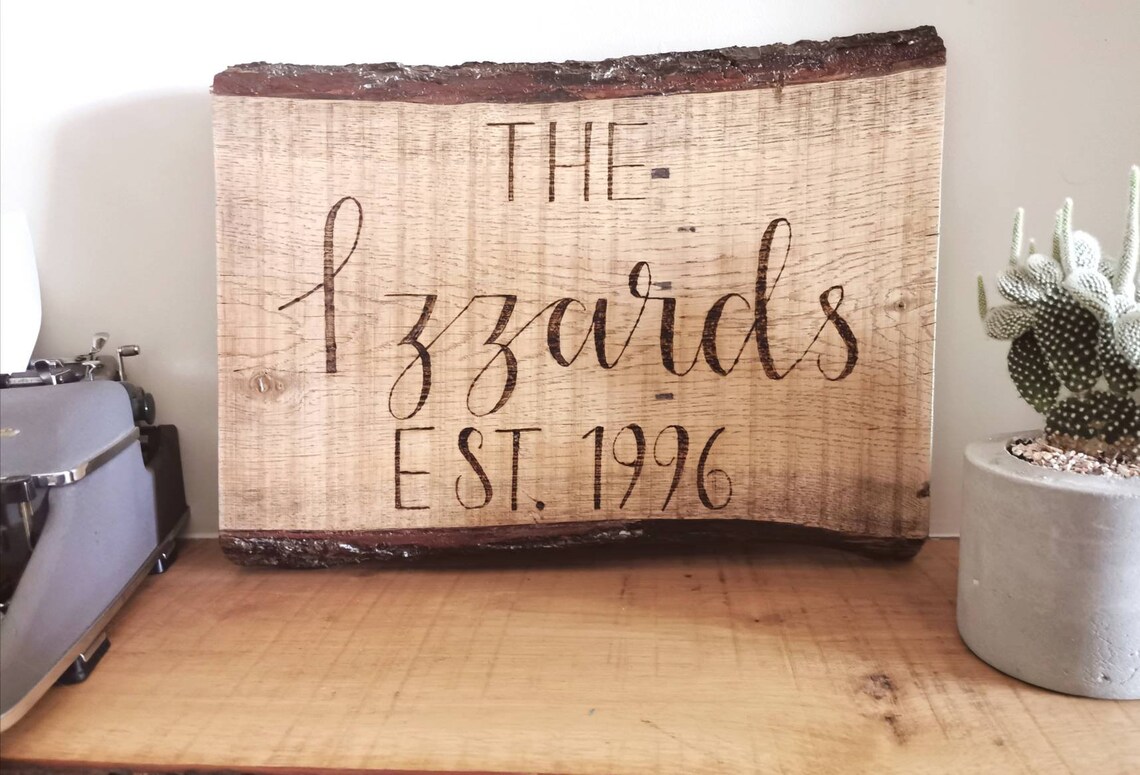 Custom EST. Sign Established Sign Family Sign Wedding - Etsy UK