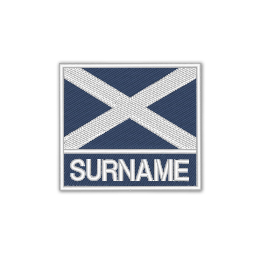 Personalised Scotland Flag Patch - Custom Embroidered Iron on Patch ...