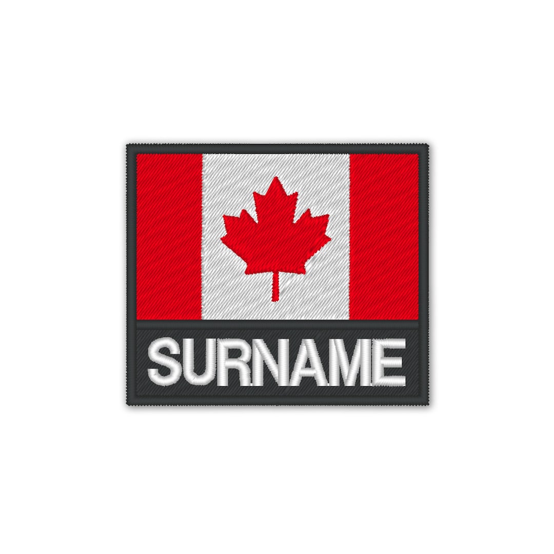 Personalised Embroidered Flag Patch, Canada Flag, Custom Patch, Iron on ...
