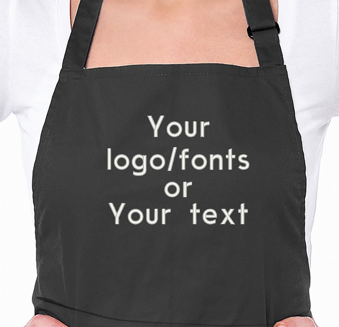 Design an Apron: Add Your Logo or Fonts & Get Embroidered Personalised ...