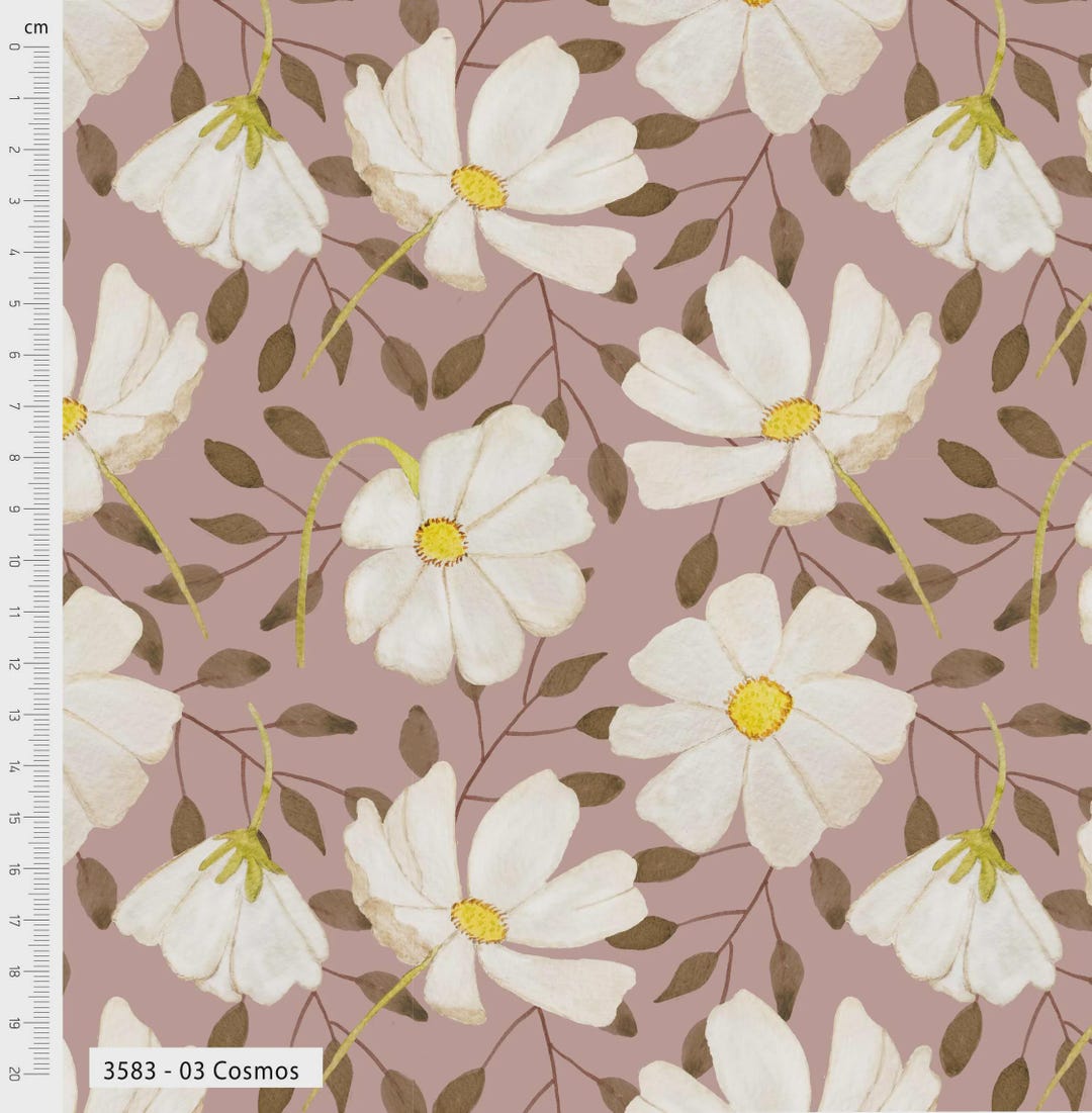 Water Colour Cosmos 100% Cotton Fabric 2 Metres - Etsy UK