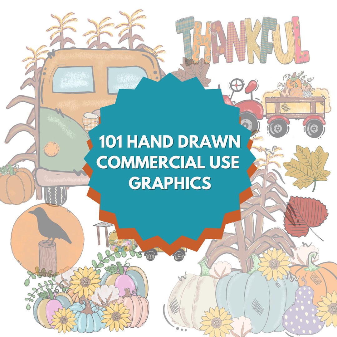 Fall Commercial Use Graphics JPEG and PNG Files Included Perfect for ...