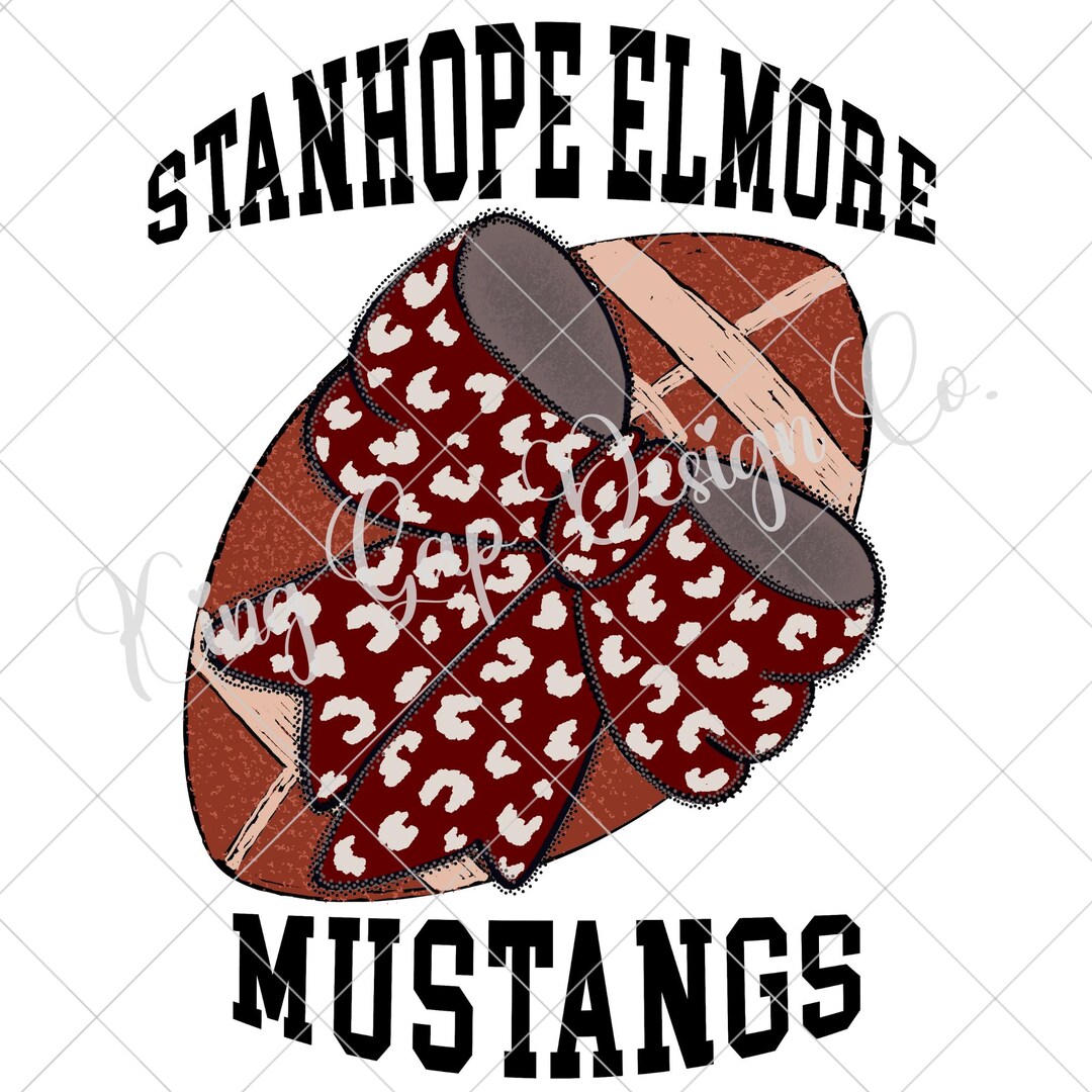 Stanhope Elmore High School mustangs Football T-Shirt PNG SE mustangs ...