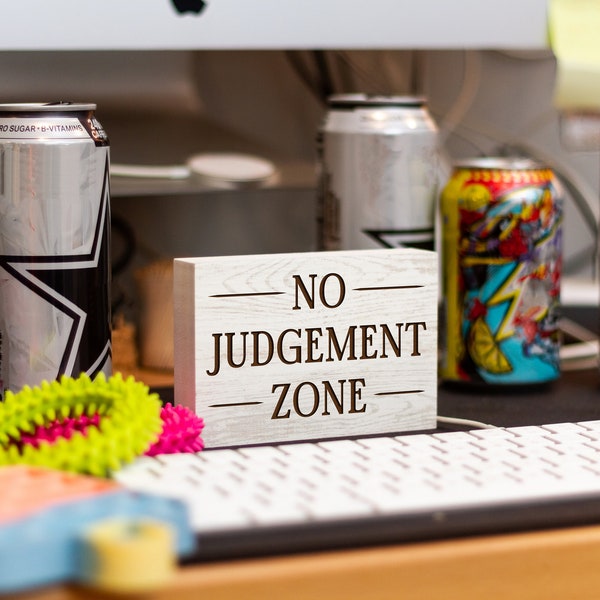 No Judgement Zone Sign - Etsy