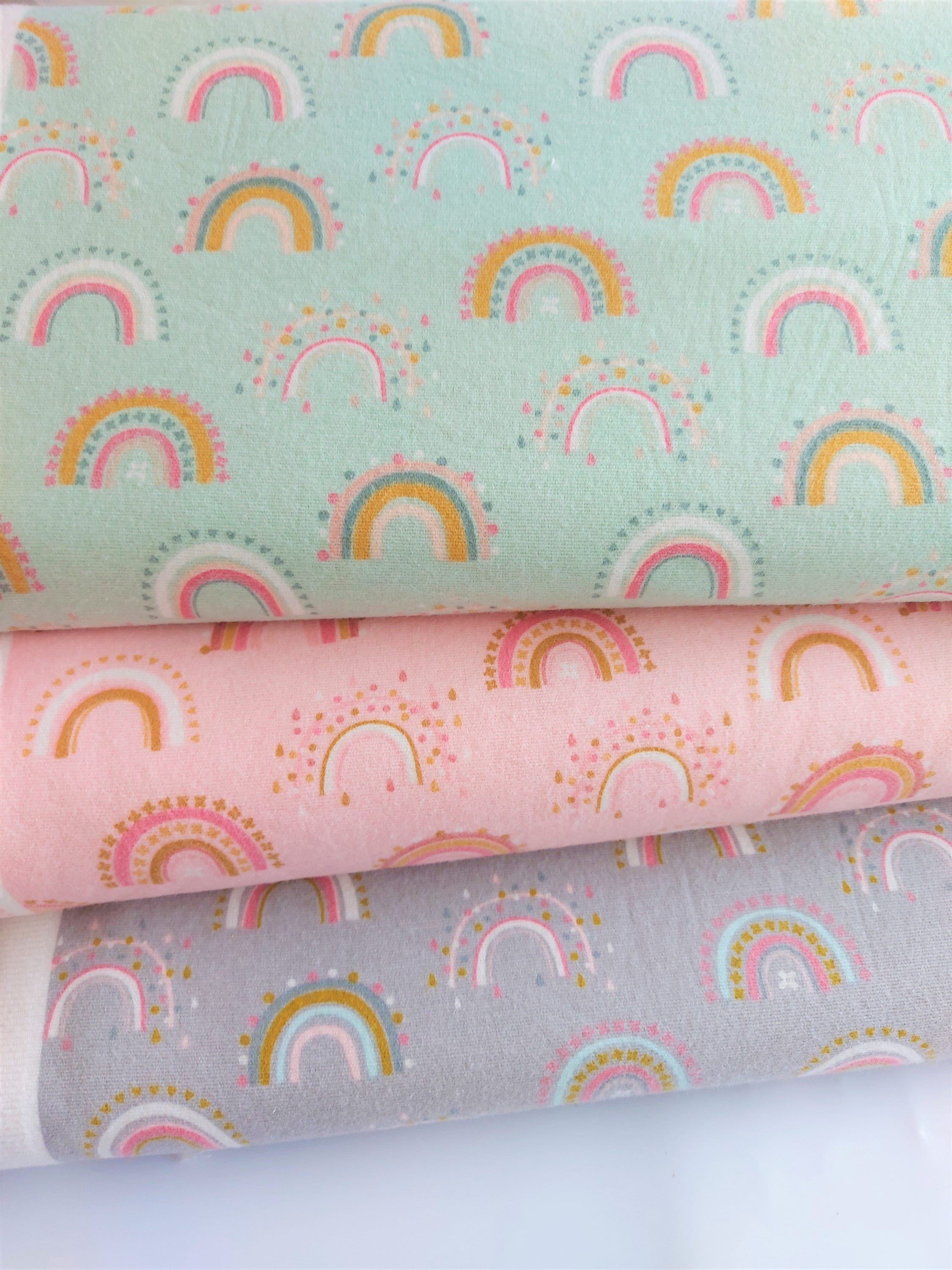 Rainbow flannel 100% cotton Flannel Flannel fabric baby | Etsy