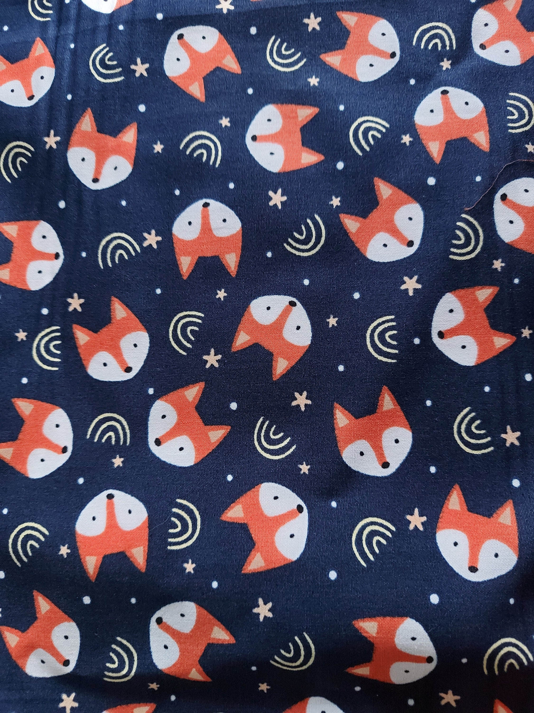 Fox Fabric 100% Cotton Fabric by Rose&hubble Kids Nursery - Etsy UK