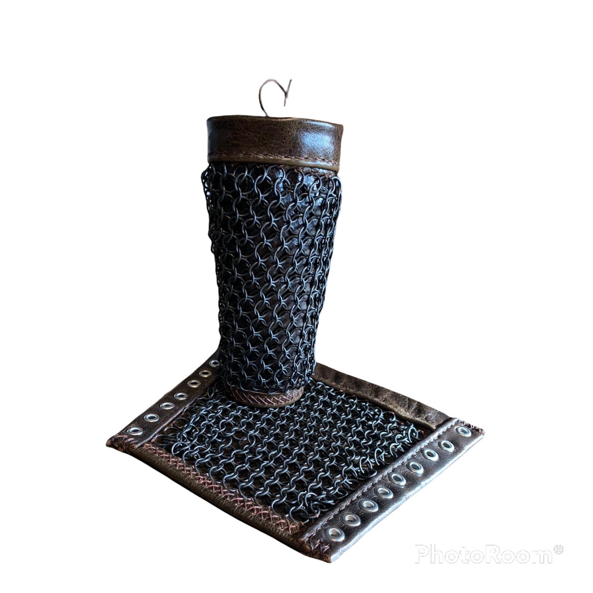 Leather and Chain Mail Bracers Viking Armor Lagertha - Etsy