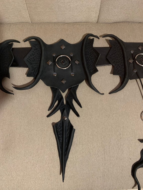Medieval Renaissance Leather Belt Drow | Etsy