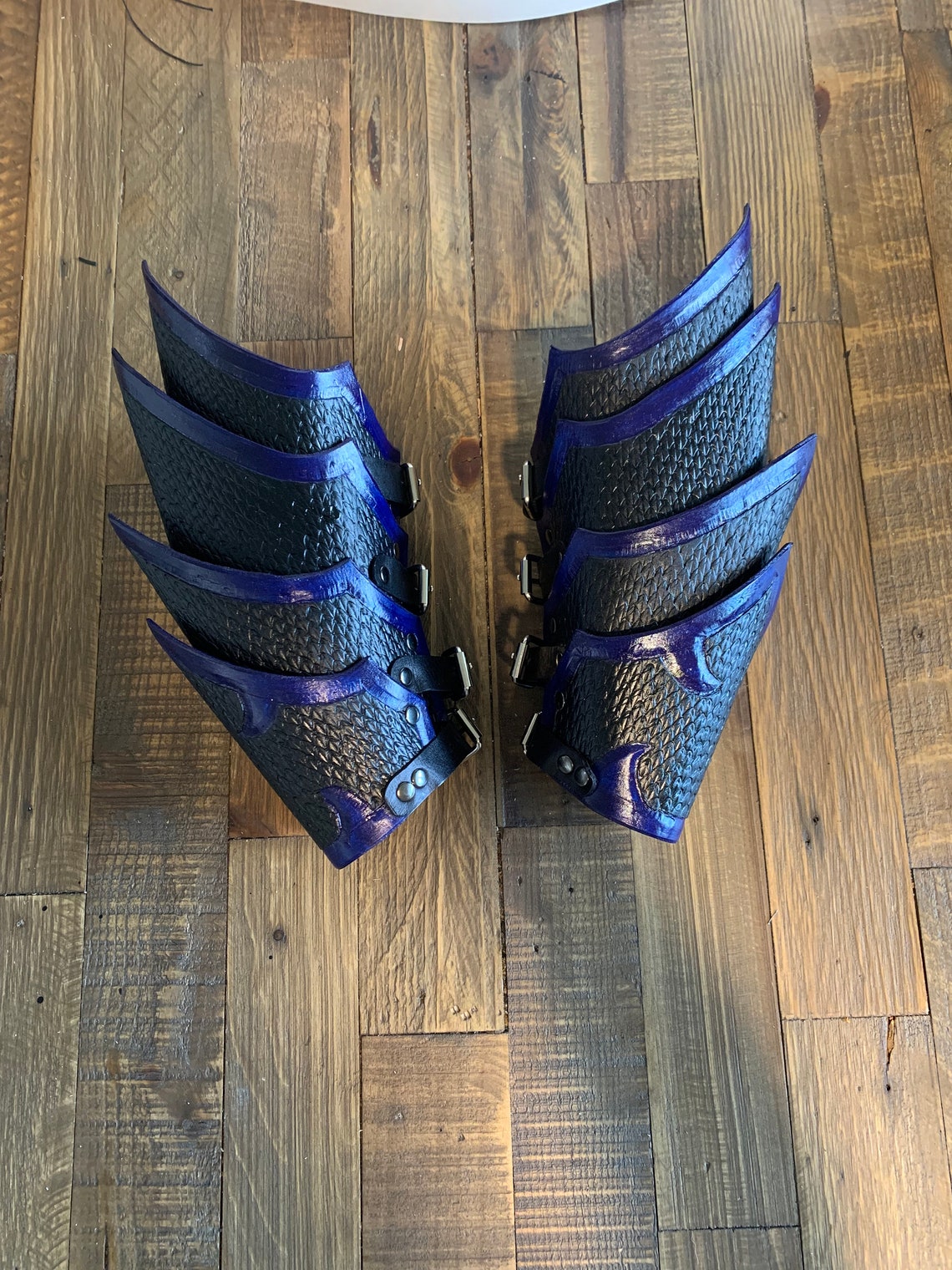 Two Tone Dragonscale Leather Bracers - Etsy