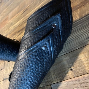 Black or Brown Dragonscale Leather Bracers - Etsy