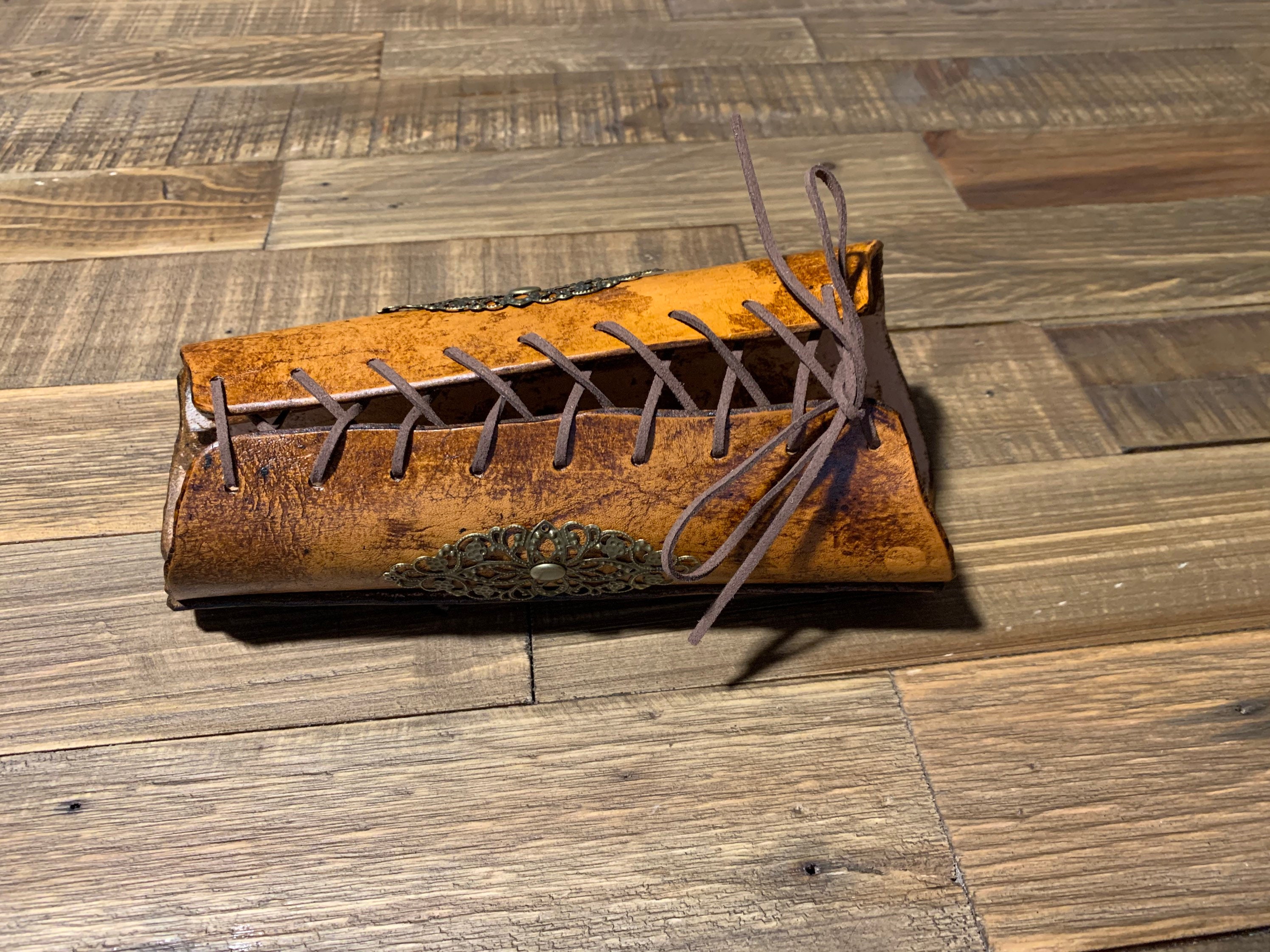 Carved Rose Leather Bracers - Etsy