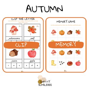 AUTUMN Worksheets Bundle - Etsy