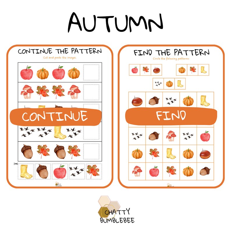 AUTUMN Worksheets Bundle - Etsy