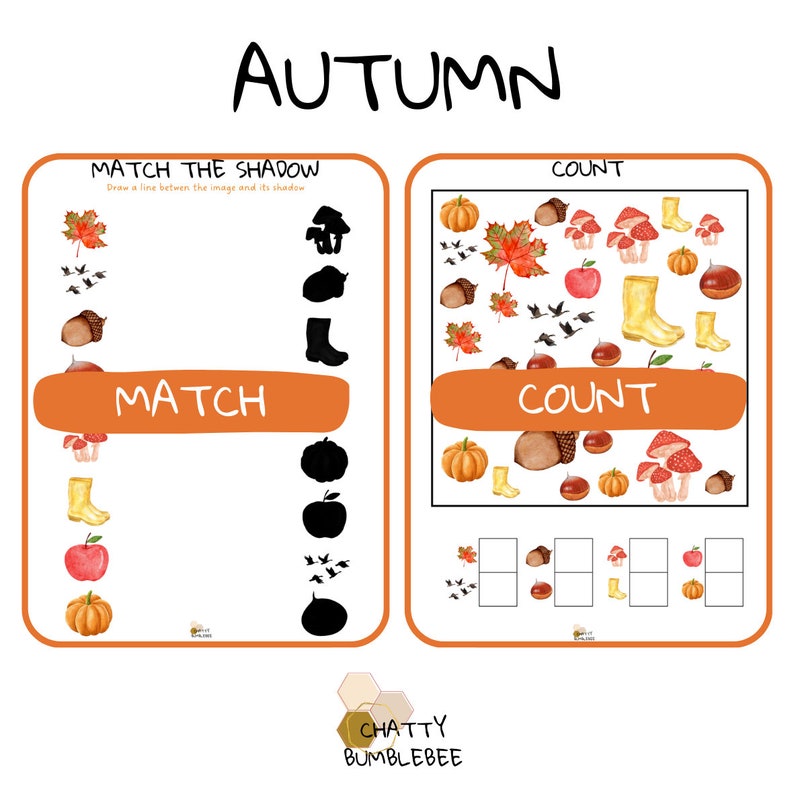 AUTUMN Worksheets Bundle - Etsy
