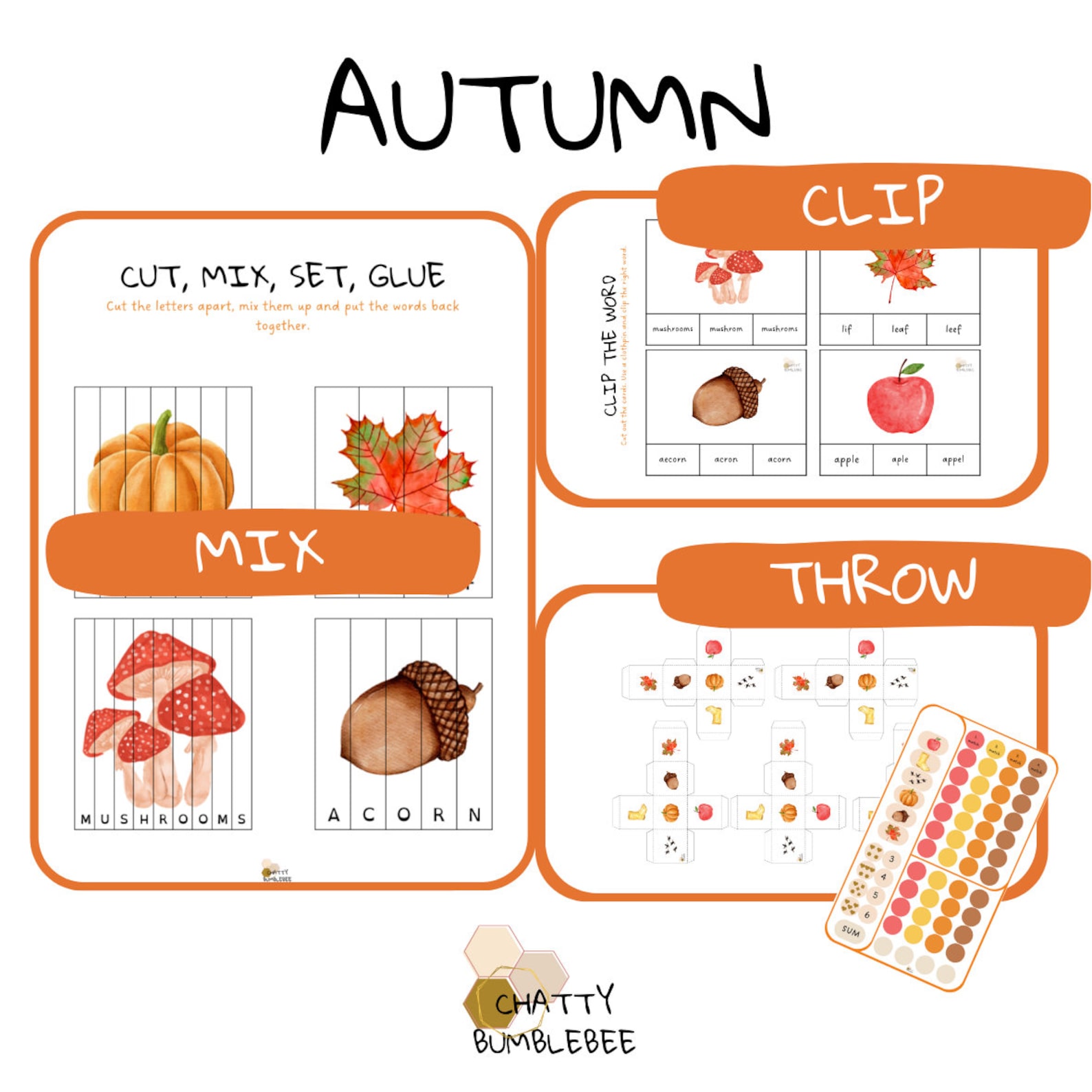 AUTUMN Worksheets Bundle - Etsy