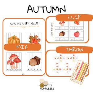AUTUMN Worksheets Bundle - Etsy