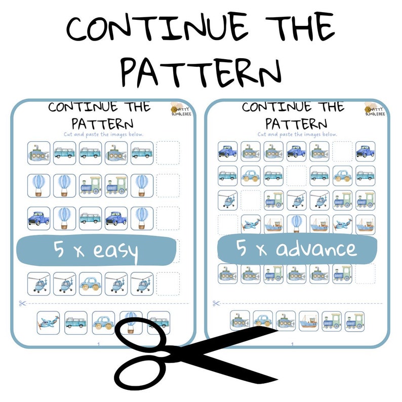 BLUE TRAFFIC - Visual Attention Worksheets - Etsy