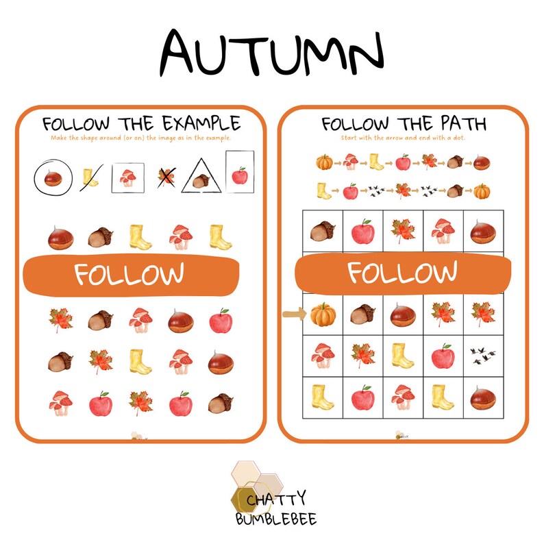 AUTUMN Worksheets Bundle - Etsy