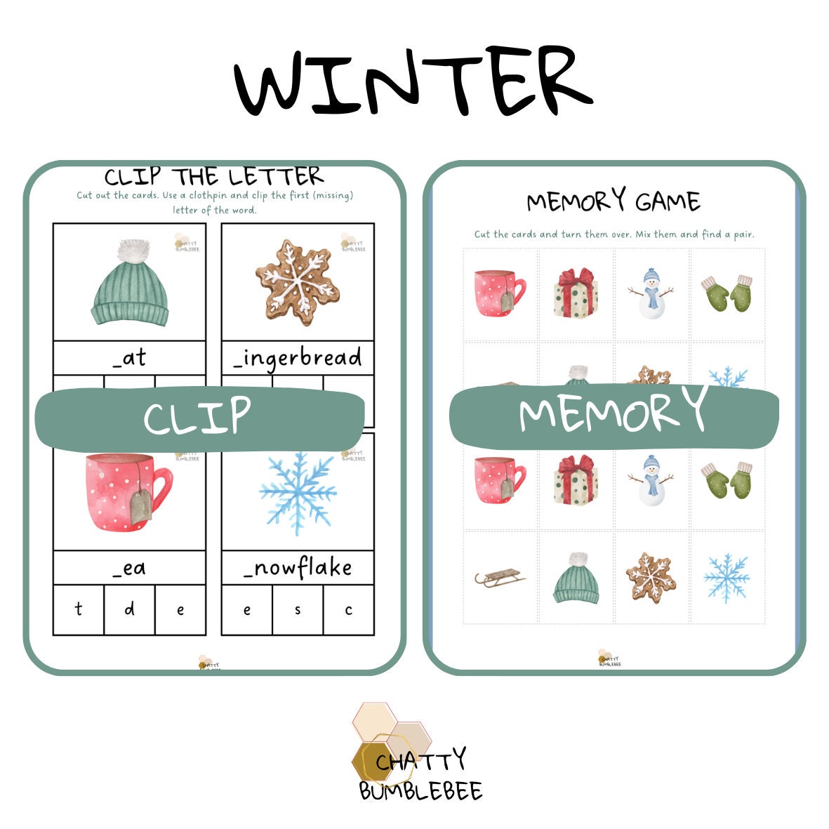 WINTER Worksheets Bundle - Etsy