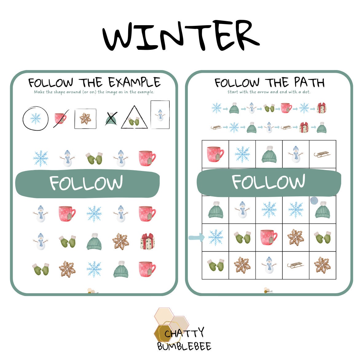 WINTER Worksheets Bundle - Etsy