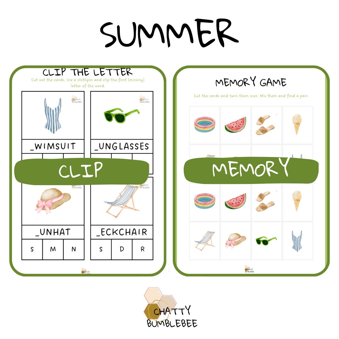 SUMMER Worksheets Bundle - Etsy