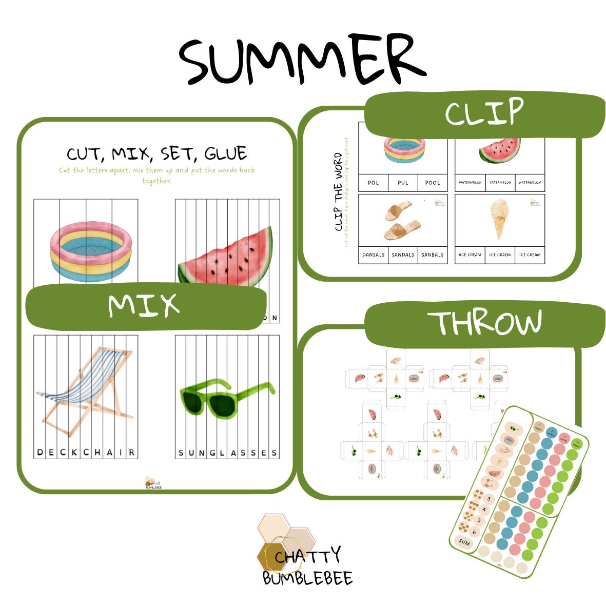 SUMMER Worksheets Bundle - Etsy