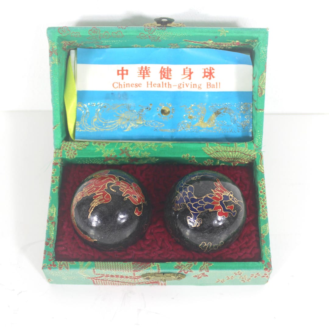 Vintage Chinese Musical Stress Balls or Iron Balls, Boading Baoding ...