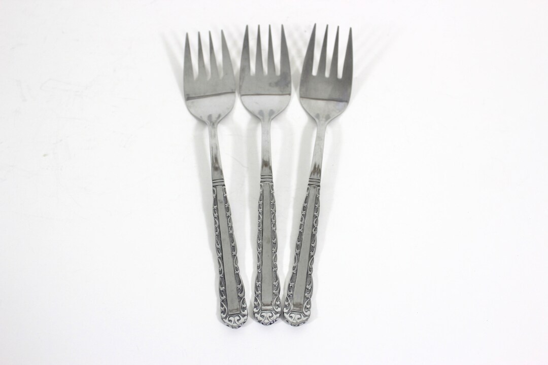 Mid Century Modern Set of Vintage Stainless Serving Forks, Fork ...