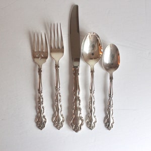 1969 Modern Baroque 5 Piece Place Setting, Vintage Silver Plated ...