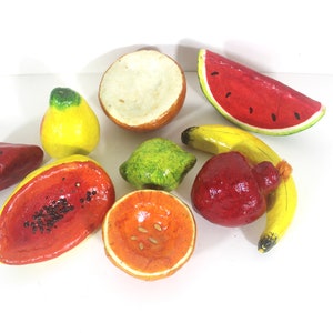 Set of Paper Mache Fruit - Etsy