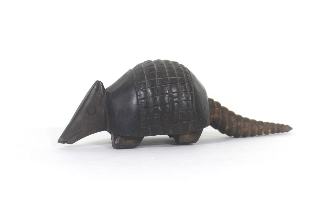 Vintage Carved Wood Armadillo, Animal Figurine, Boho Chic Decor ...