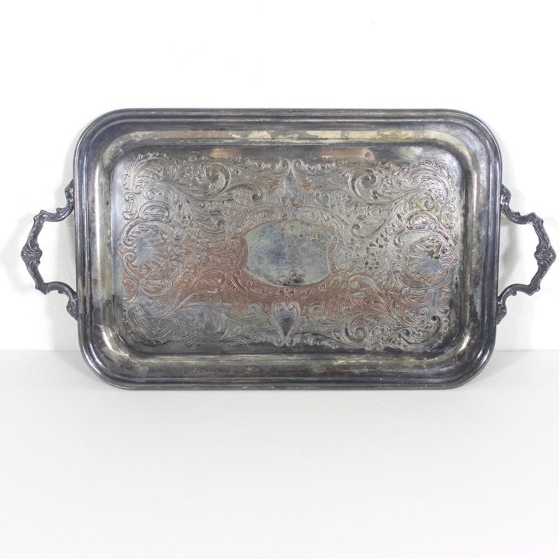Heavy Silver Tray - Etsy