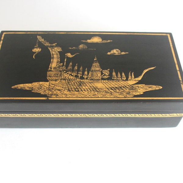 Lacquer Trinket Box - Etsy