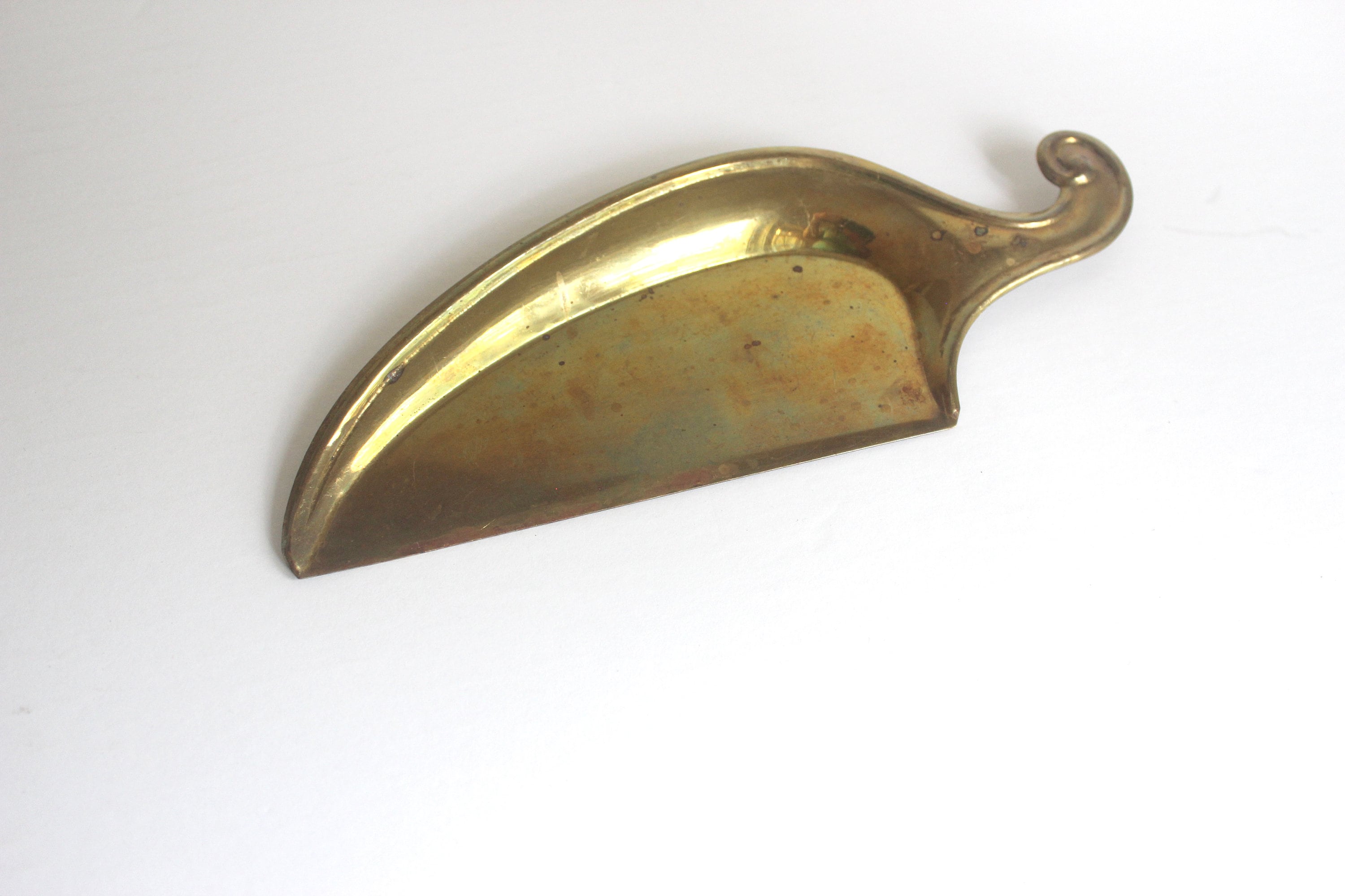 Vintage Brass Crumb Tray, Dust Pan Dustpan, Table or Floor Sweep ...